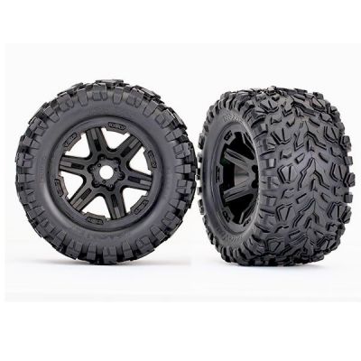 Pneus roues talon ext jantes noires pour e-revo traxxax 8672